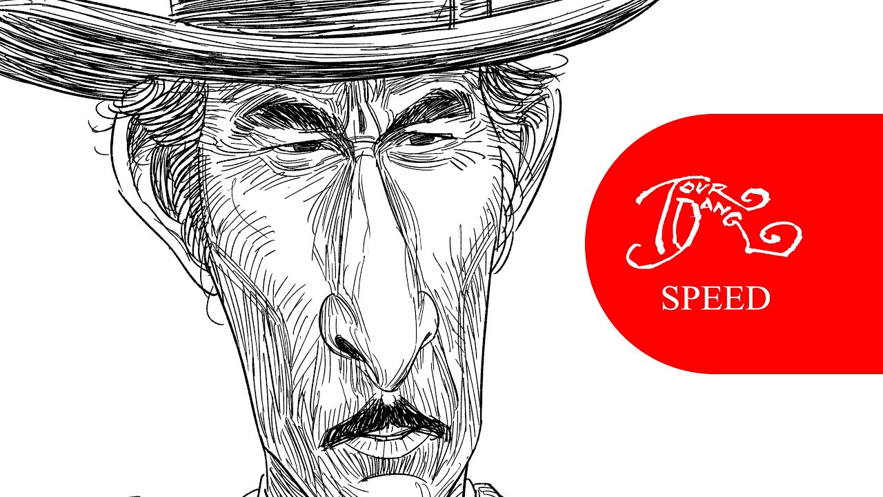 วาด"ลี แวน คลีฟ" | Lee Van Cleef (caricature/speed) - YouTube