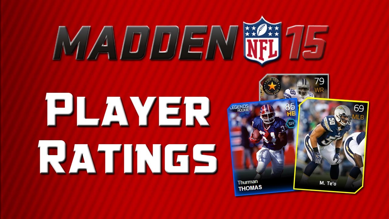 MUT 15 Player Rating Wishlist | Madden 15 Ultimate Team - Player Rating ...