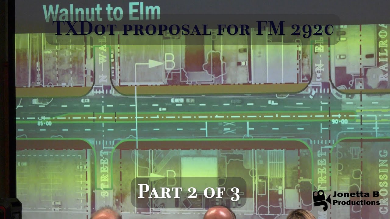 TXDot proposal for FM 2920 Tomball Tx Part 2 Citizen questions - YouTube