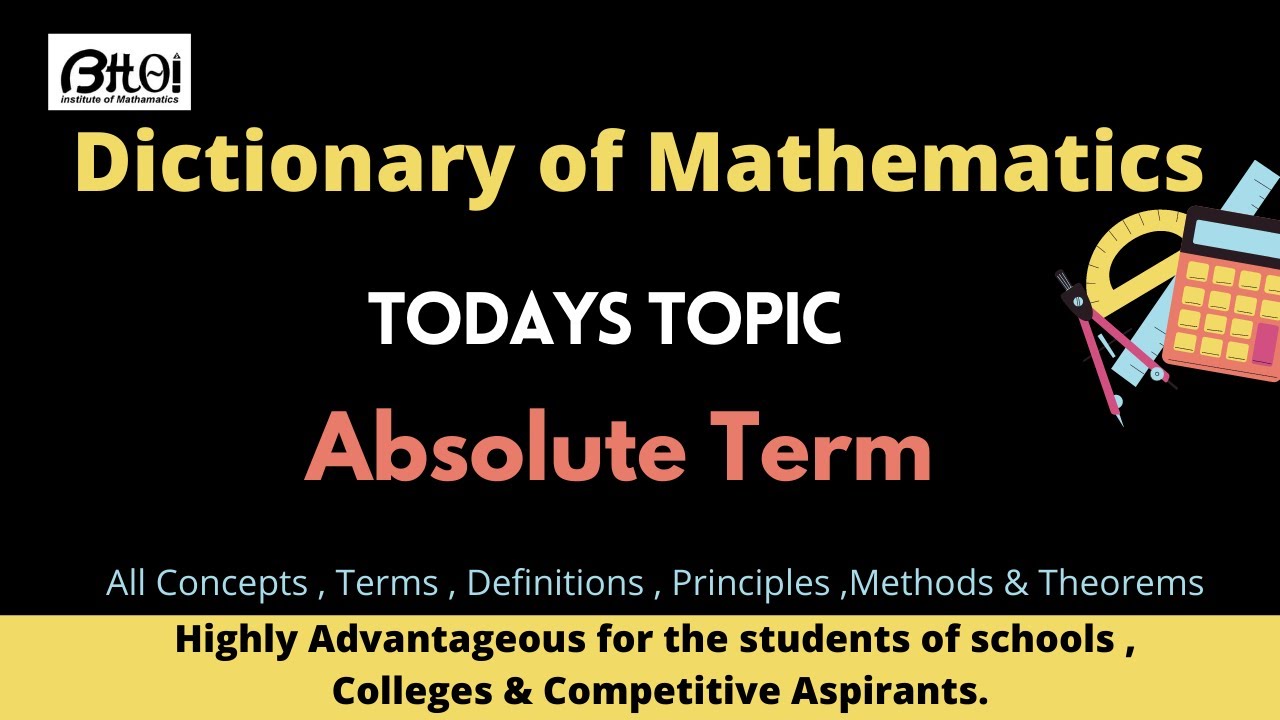 Absolute Term | Dictionary of Mathematics | Polynomial - YouTube