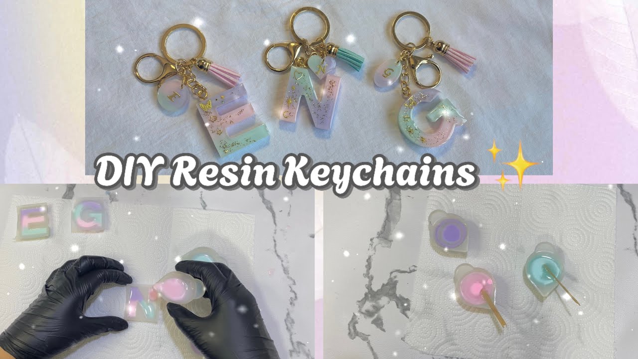 DIY Resin Letter Keychains | Easy Tutorial for Begin - YouTube