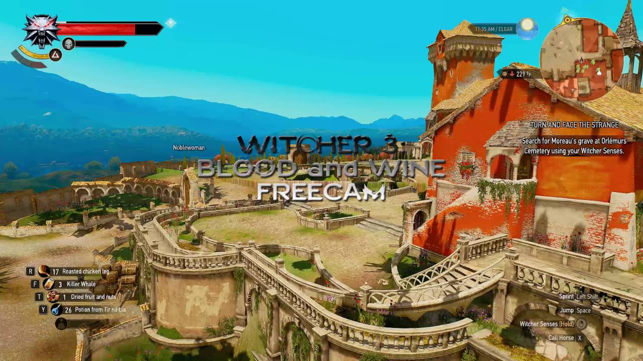 WITCHER 3 Blood and Wine FREECAM SKY VIEW / GAMING SPOILERS in Free camera mod - YouTube