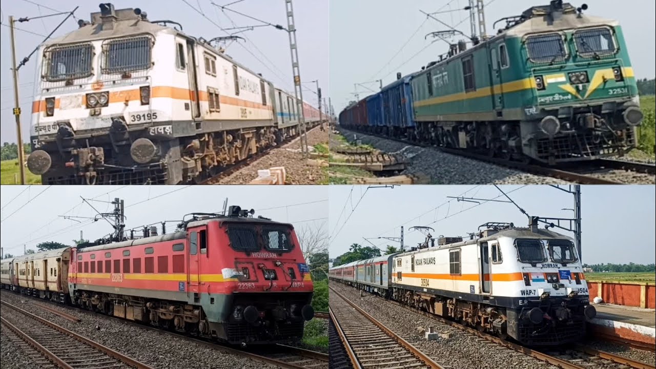 POORVA EXPRESS & TEBHAGA EXPRESS & WAG - 9 vs RAJDHANI EXPRESS TRAIN ...