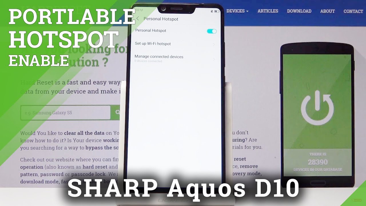 How to Share Network in Sharp D10 - Set Up Portable HotSpot - YouTube