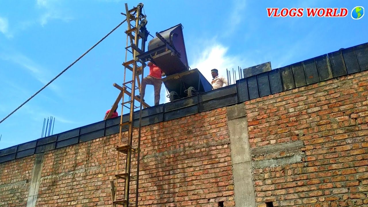 Construction Technology Of Roof/Reinforced Slab Concrete On Building ...