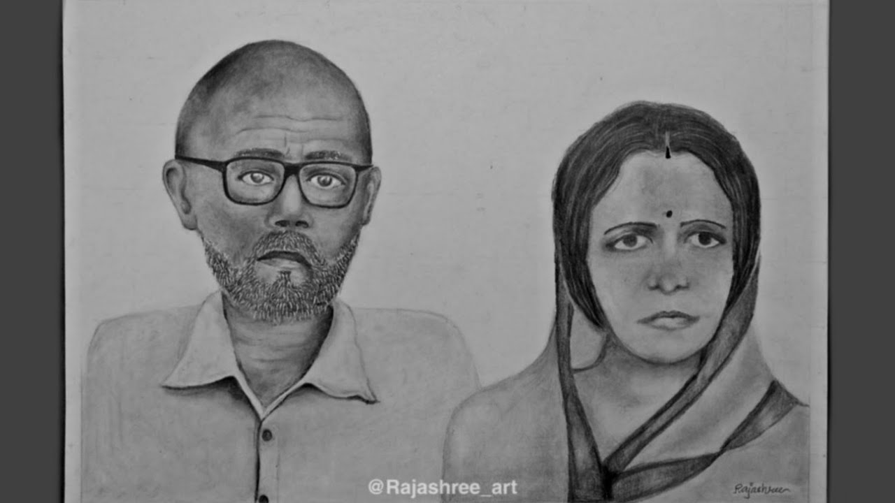 Drawing Portrait | Portrait of my maternal grandfather and grandmother ...
