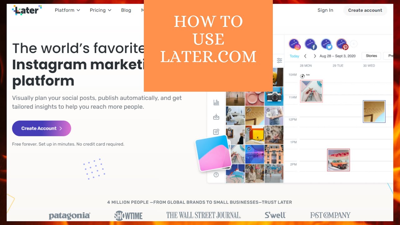 Social Media Marketing- how to use Later.com (Automatic posting) - YouTube