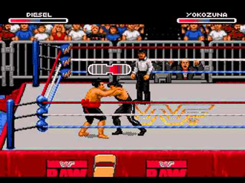 WWF RAW | Diesel vs Yokozuna | SEGA Genesis - YouTube