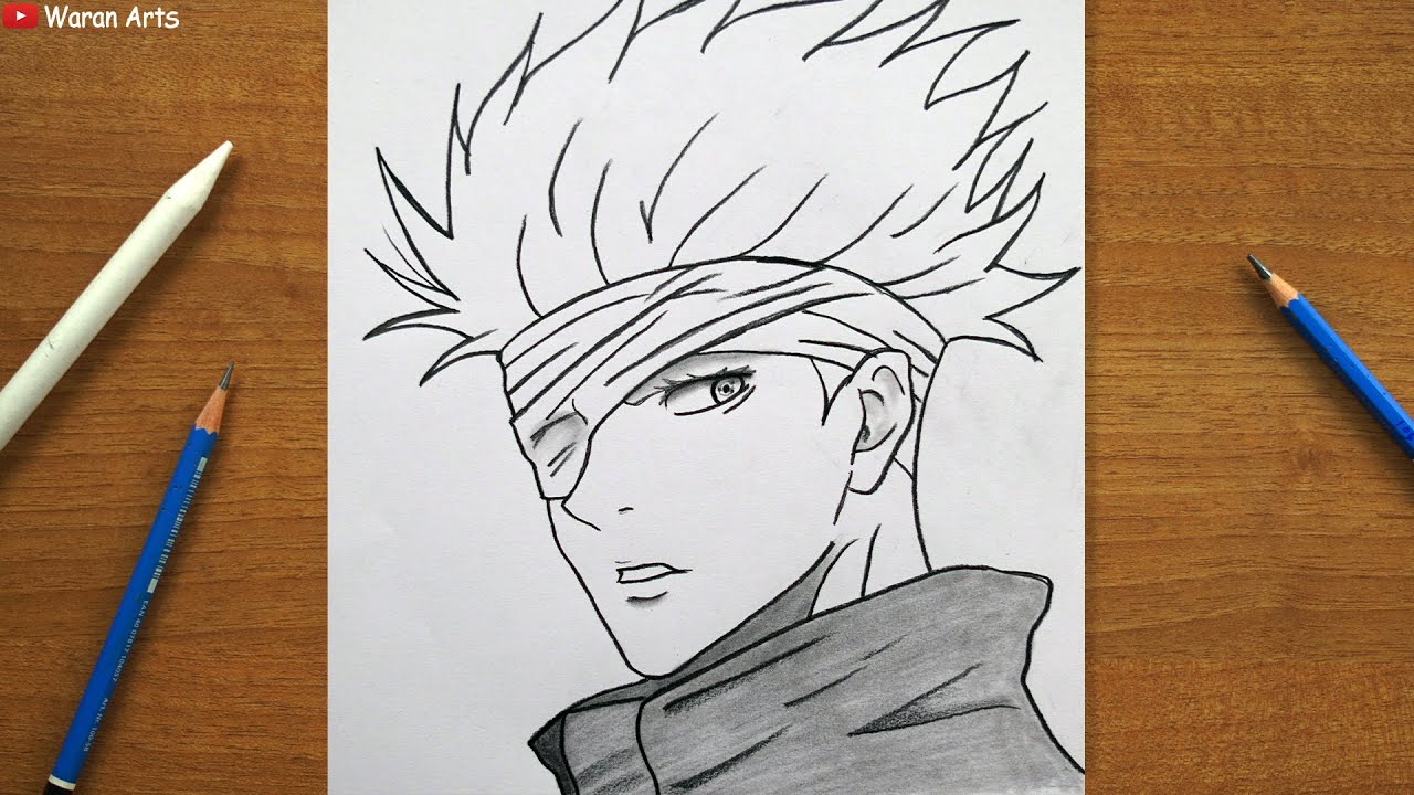 How to Draw Gojo || Gojo Satoru drawing || Easy Anime Drawing - Satoru ...