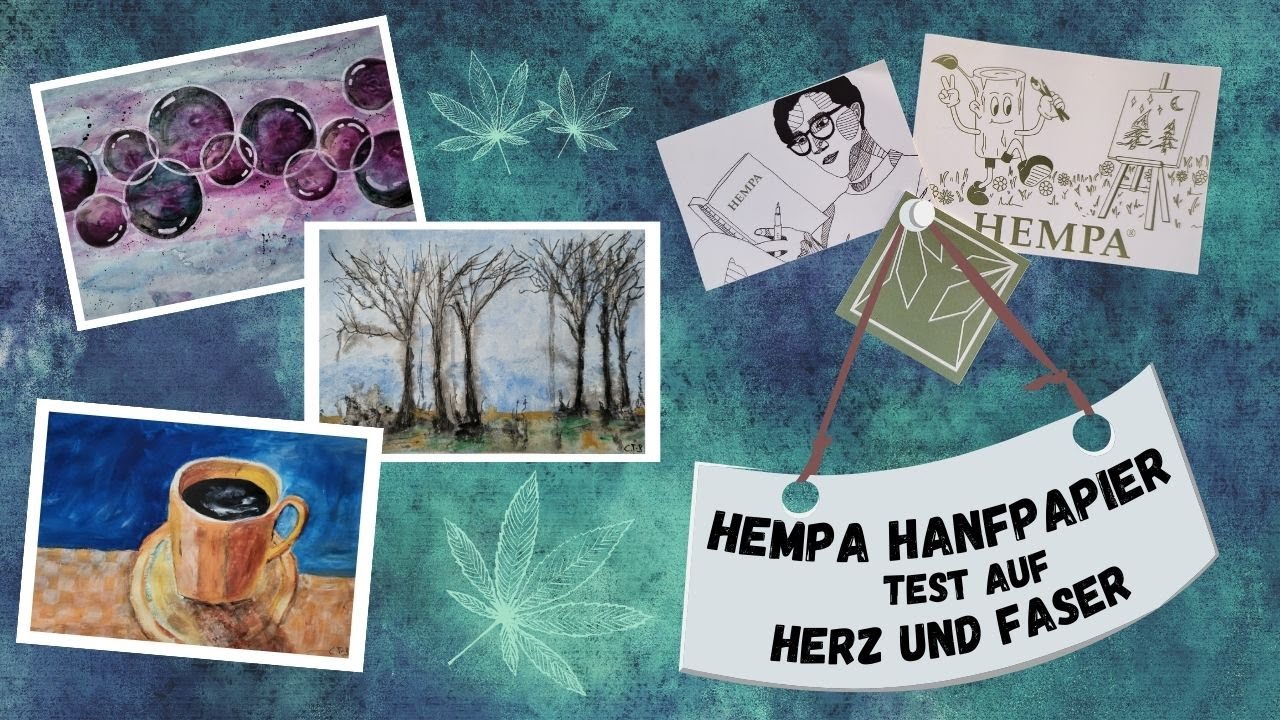 Tusche, Aquarylic, Acryl, Resin, Test auf Hanfpapier - YouTube
