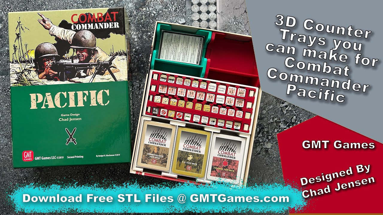 3D trays for Combat Commander Pacific - YouTube