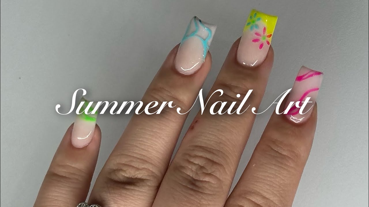 Summer Nail Art | @Vee_nailedit inspired set | Beginner Friendly ...