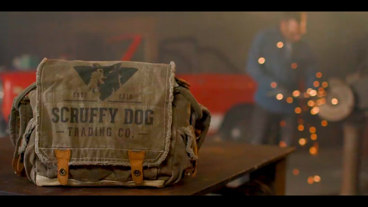 Scruffy Dog Trading Co. Vintage Messenger Bag 13 inch - YouTube