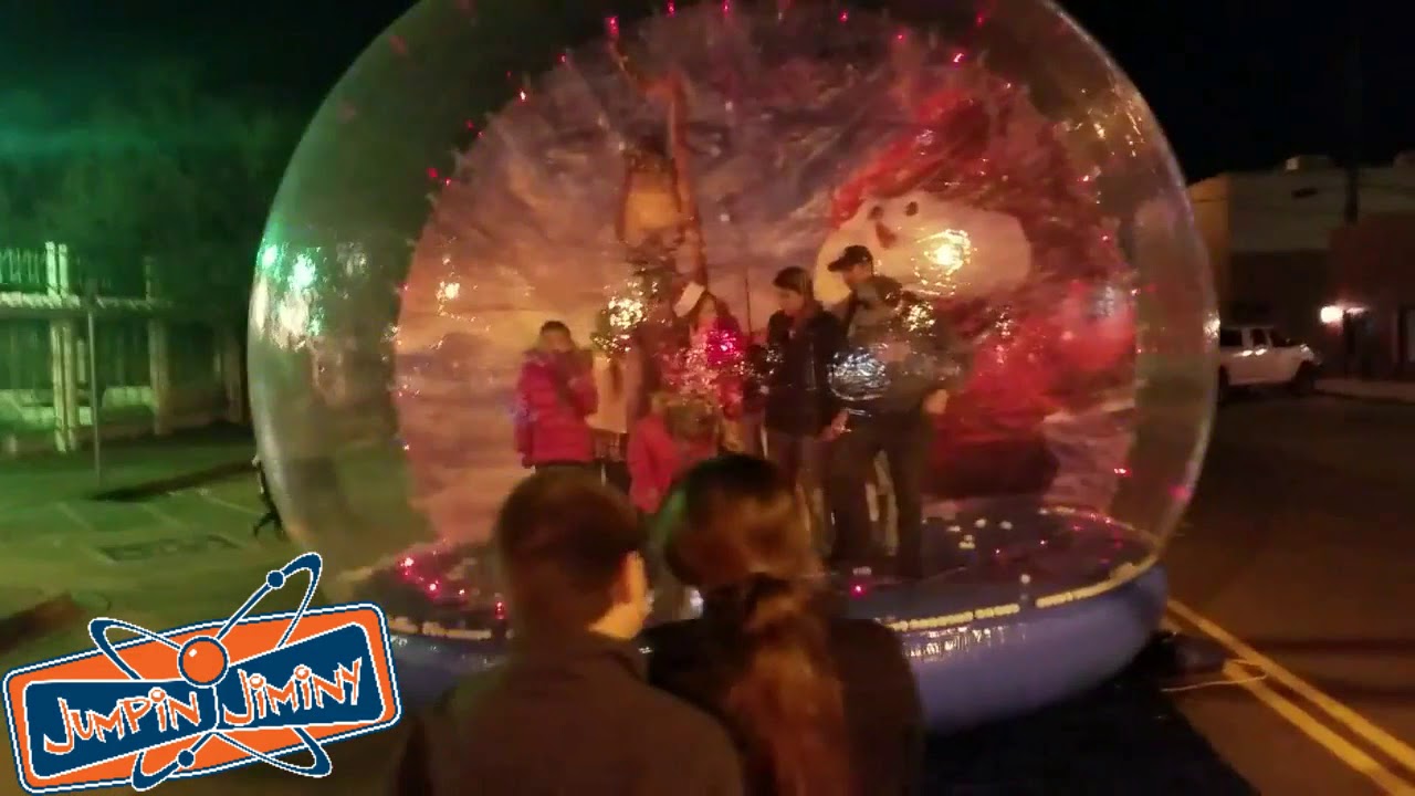 Jumpin Jiminy Giant Inflatable Snowglobe - YouTube