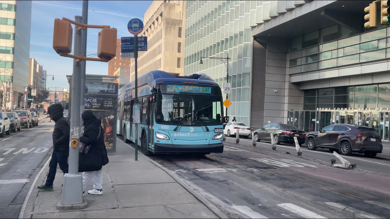 MTA NYCT Bus: 2018 NFI XN60 #1003 on Bx6 +SELECT BUS HUNTS POINT - YouTube