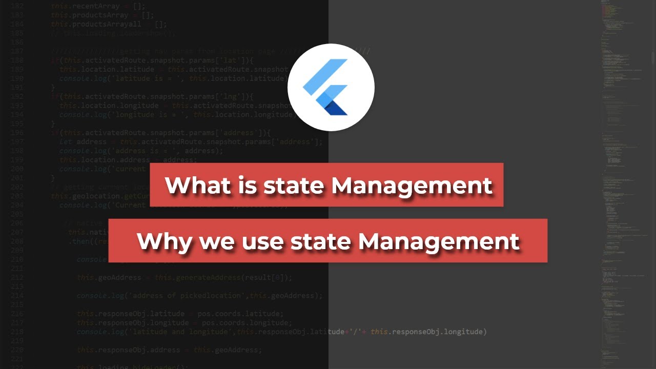 What is State Management || Why we use it? || Flutter Tutorials - YouTube