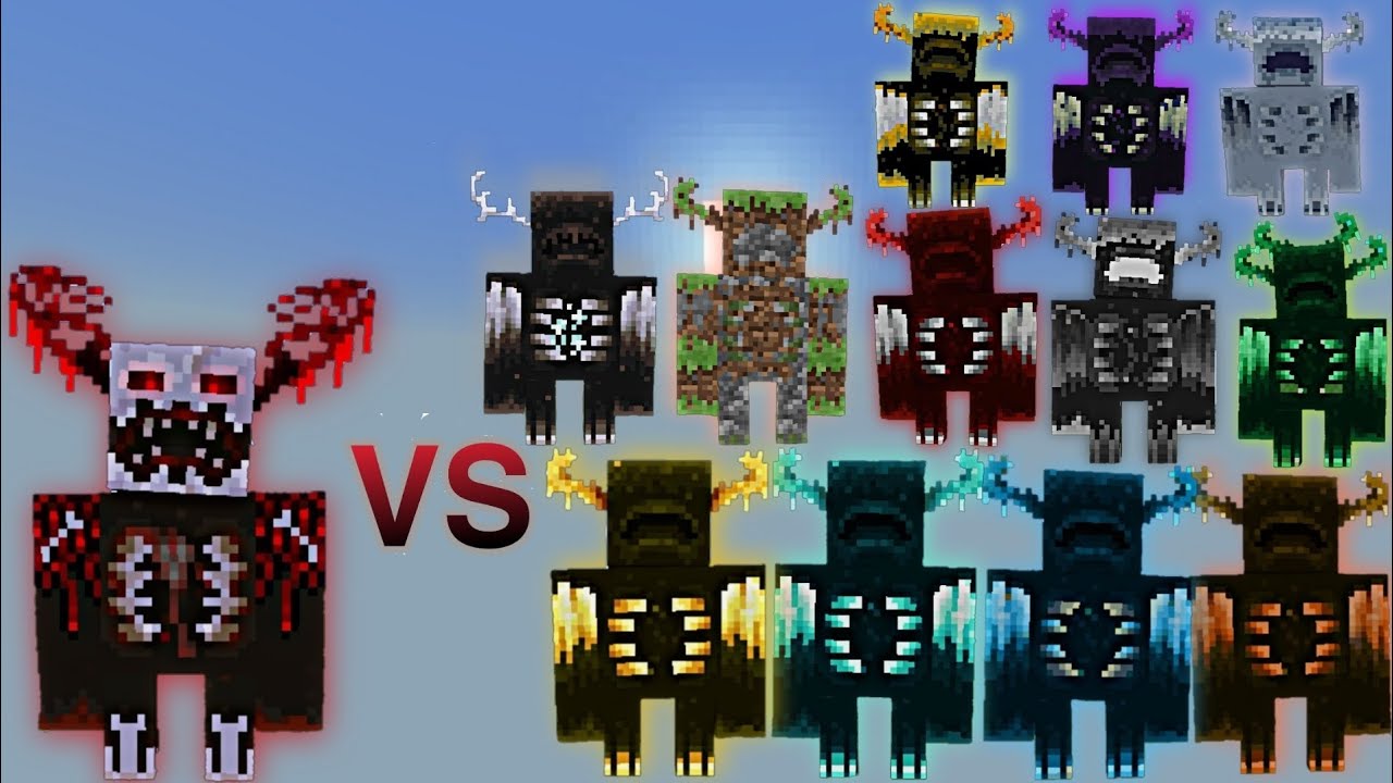 Evil Extreme Warden vs Elemental Wardens | Minecraft Bedrock | Mob ...