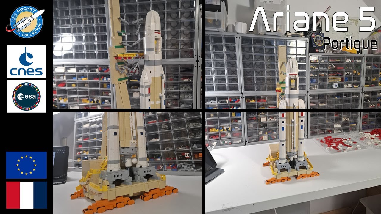 Construction du Portique de Lancement d'Ariane 5 en LEGO - Lego Rocket ...