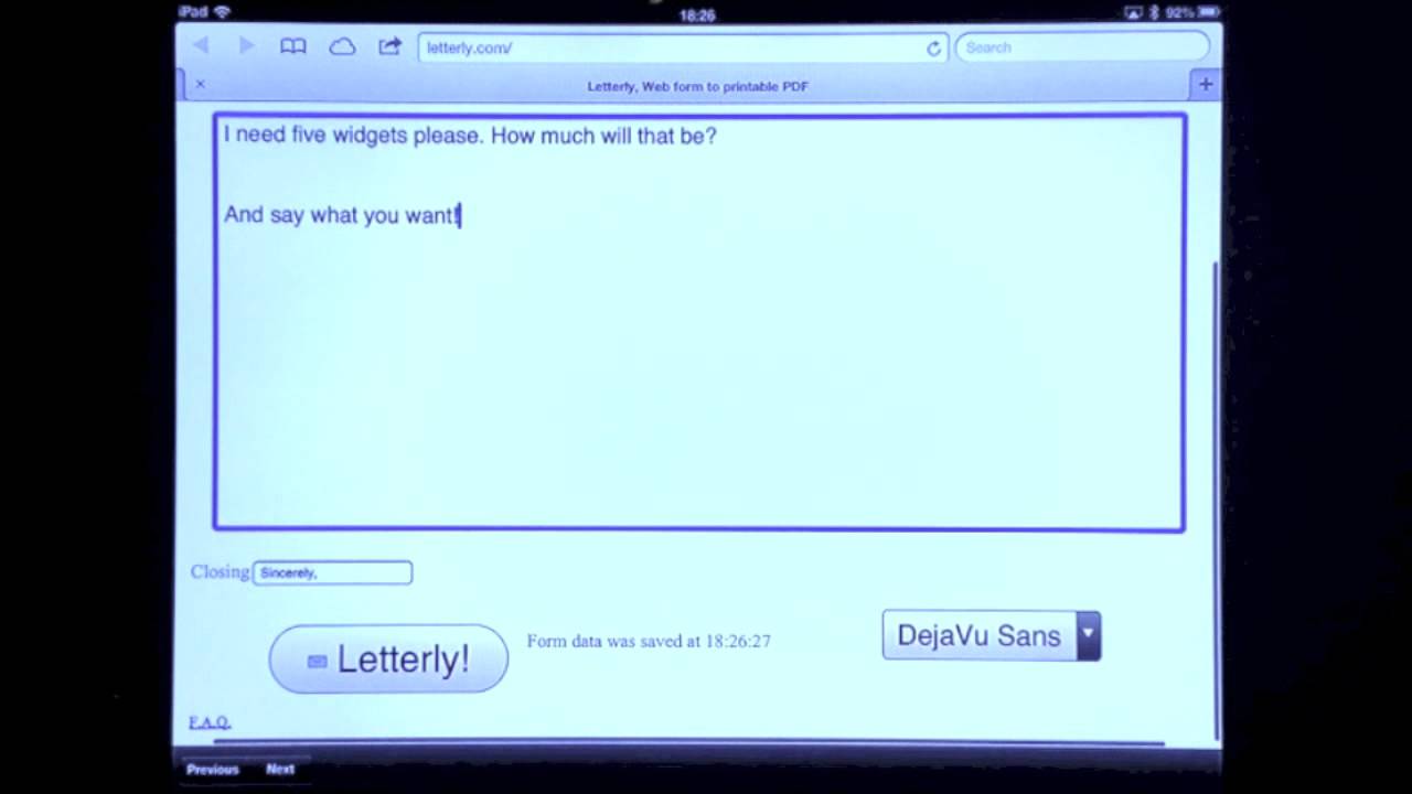A letter with an Apple iPad signature - YouTube