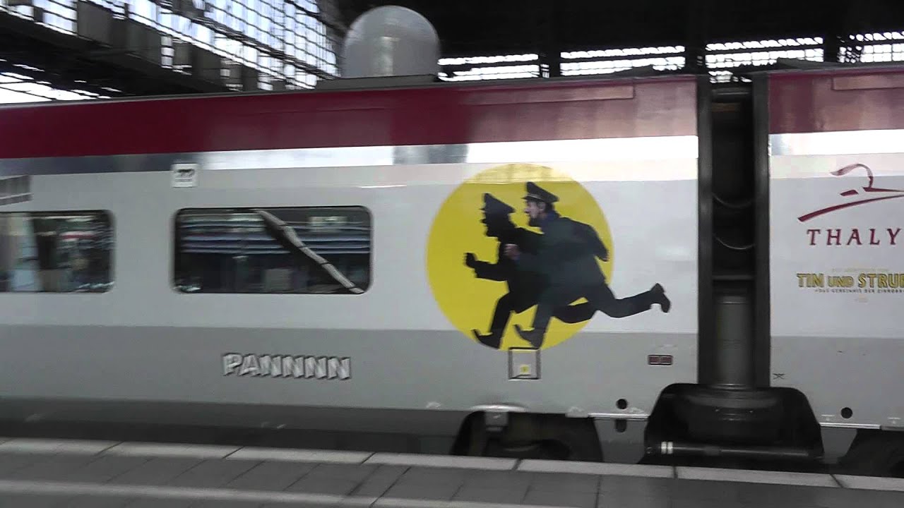 Tintin and the TGV Thalys high speed train - YouTube