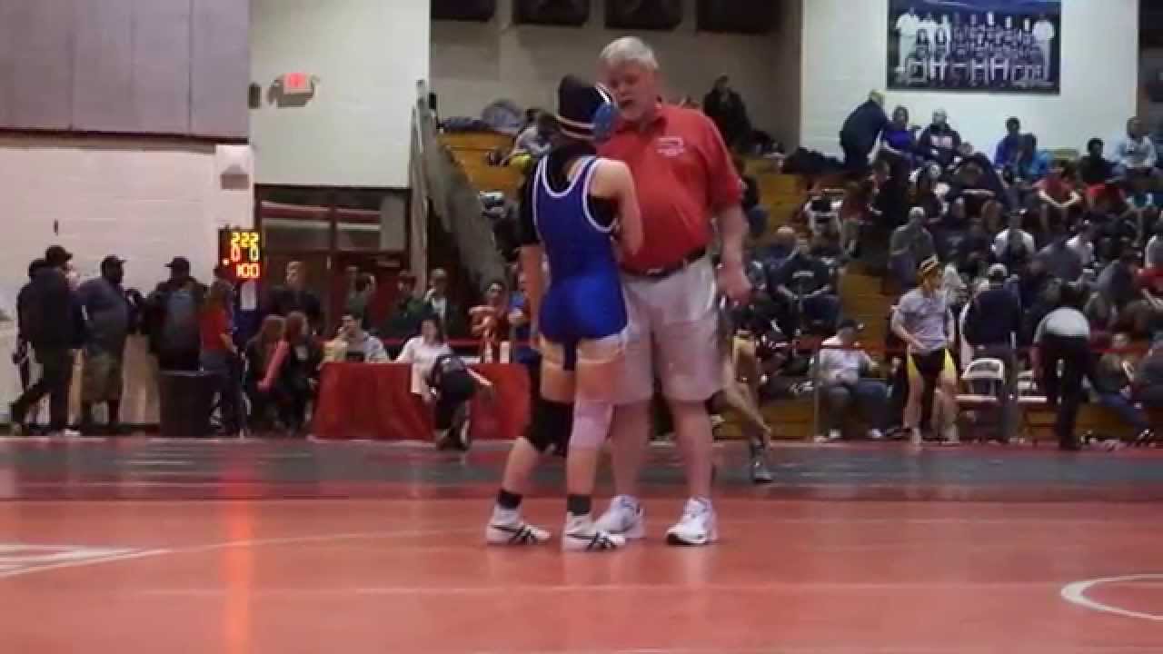02-14-15 Autumn Potkay @ 3A Wrestling Regionals Match #3 vs NE Guilford ...