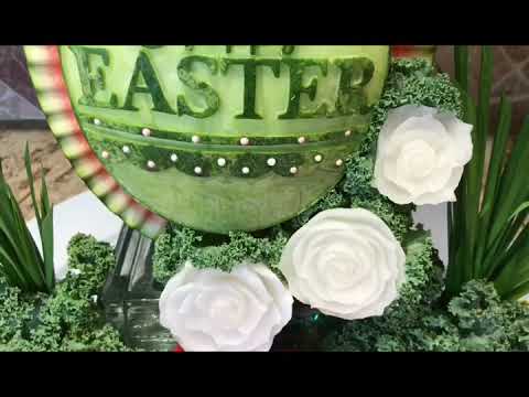 Easter watermelon carving. - YouTube