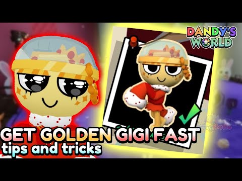 👑 HOW TO GET GOLDEN GIGI FAST - Dandy's World tips and tricks #14 - [☔️] #RainyMellie 