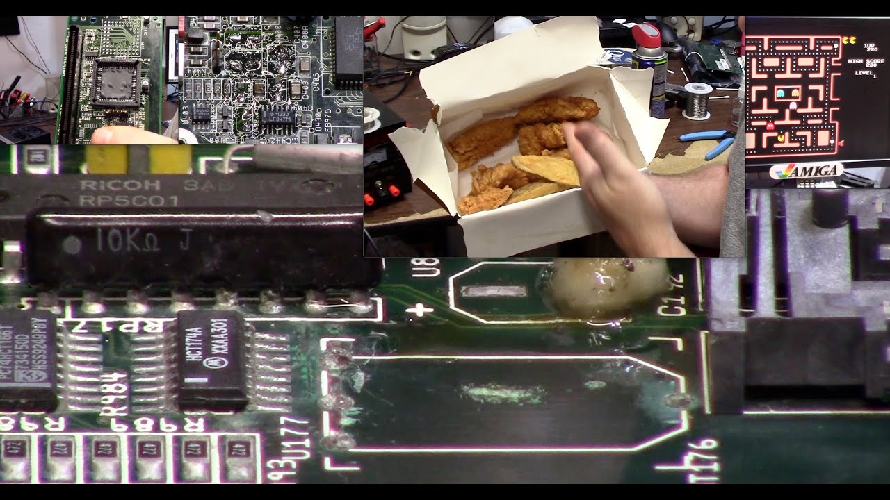Commodore Amiga 4000 Fried Chicken maple syrup and a bad cpu - YouTube
