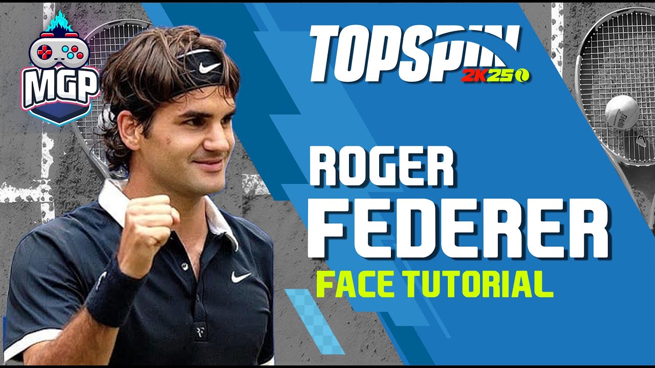 TOP SPIN 2K25 - ROGER FEDERER FACE MY PLAYER FACE CREATION MY CAREER ...