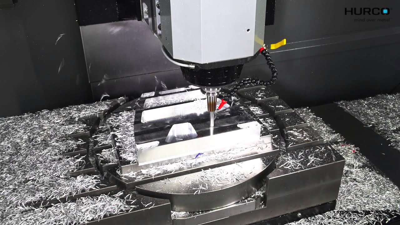 HURCO 5 AXES VMC MODEL VMX42SRTi MACHINING AEROSPACE FRAME - YouTube