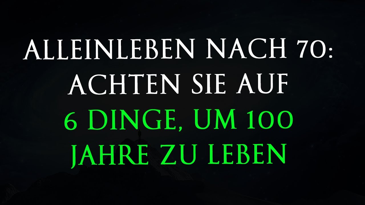 Ab 70 allein leben: 6 wichtige Tipps für ein langes und glückliches ...