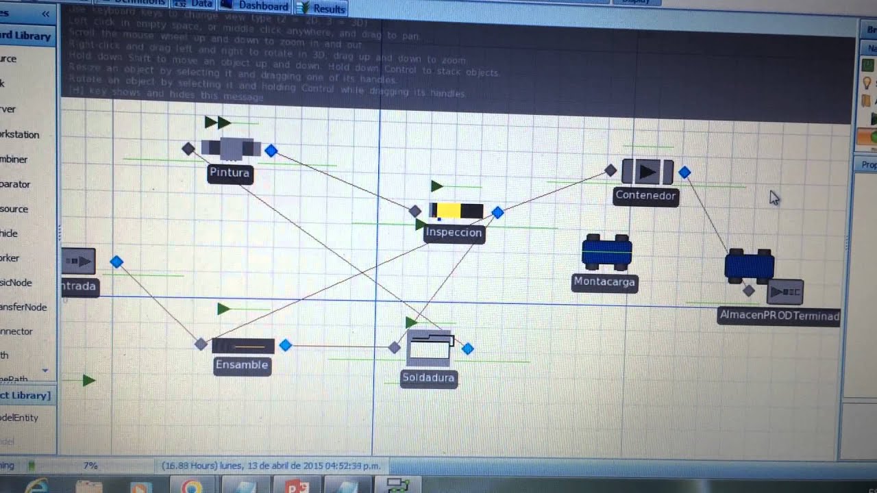 Simulación software SIMIO Tarea 6 - YouTube