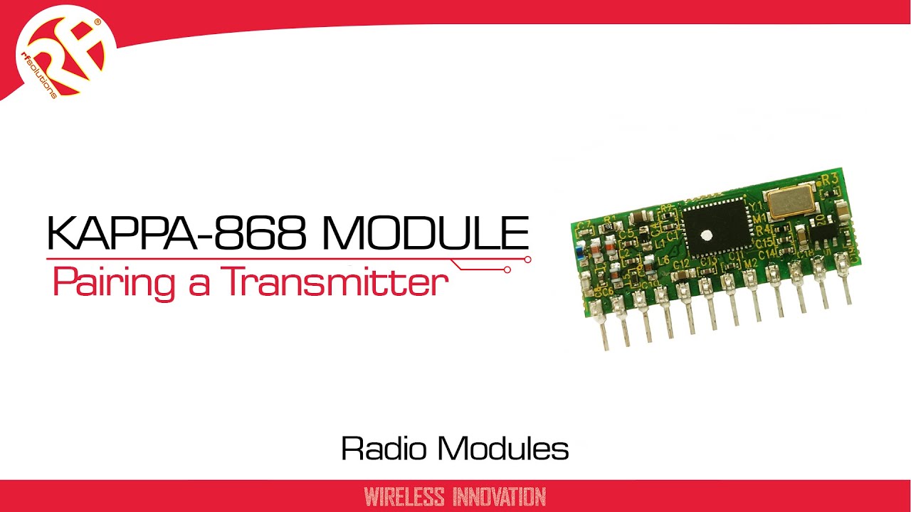 KAPPA-T868 Module Pairing Guide | RF Solutions - YouTube