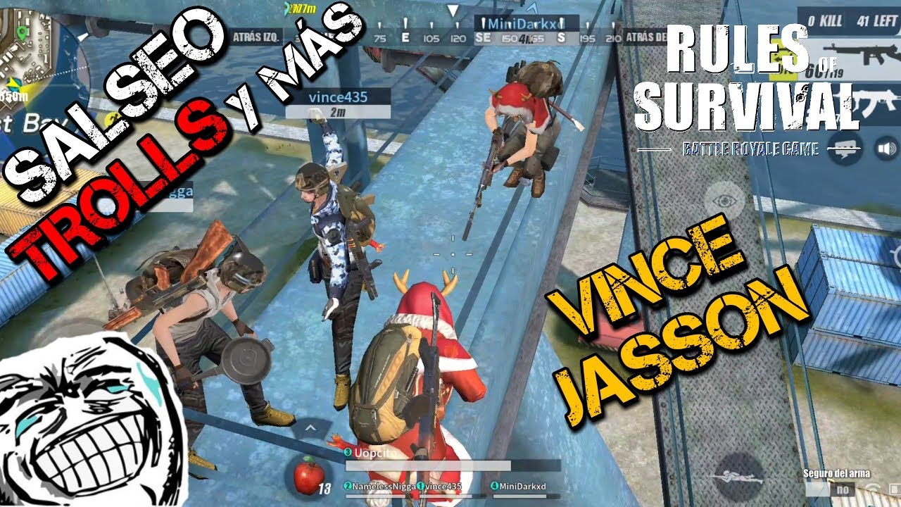 SALSEO, AMIGOS Y TROLLS 😂🔥 RULES OF SURVIVAL - YouTube
