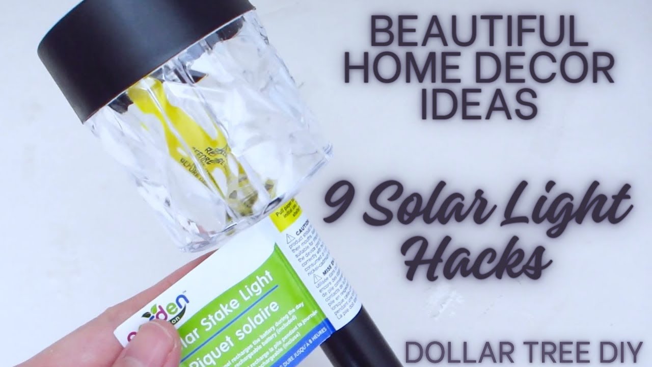 9 Solar Light Stick Ideas for Home Decor | Dollar Tree DIY - YouTube