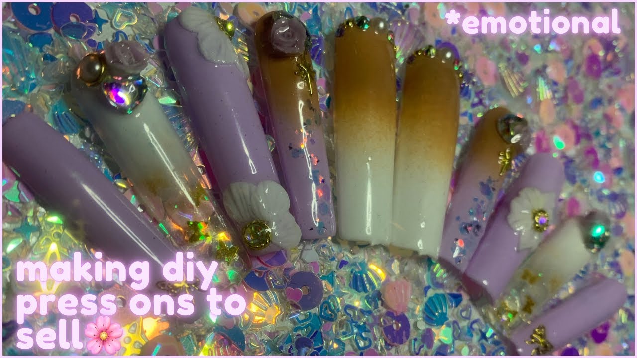 🌸DIY PRESS ONS IN DEPTH|NEW PRESS ONS FOR PURCHASE|XXL SQUARE NAILS ...