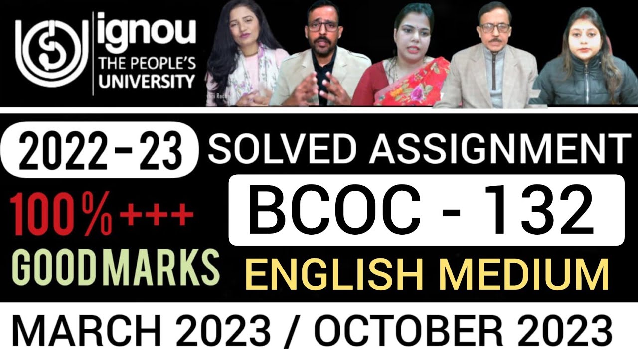 BCOC 132 SOLVED ASSIGNMENTS 2022-23 IN ENGLISH | BCOC 132 SOLVED ...