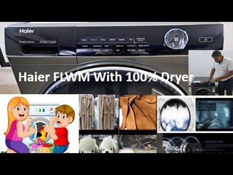 Haier Washing Machine With Dryer Demo Features - YouTube