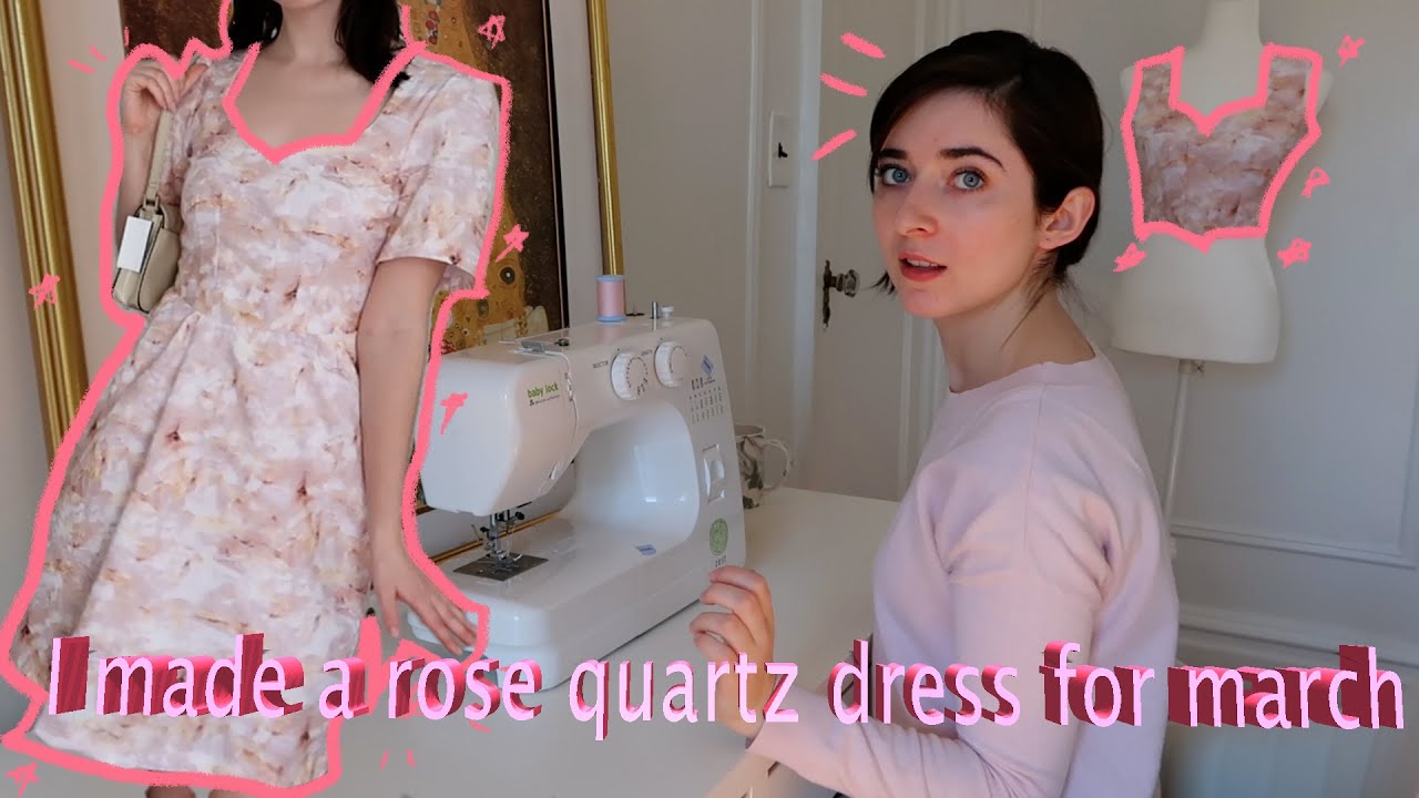 Sewing a Rose Quartz dress for March - YouTube