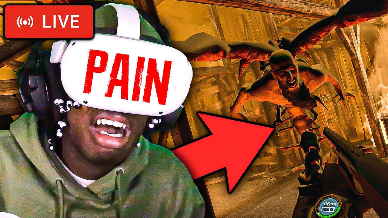 RE4 VR But I Feel Pain IRL (Haptic Vest) Part 2 - YouTube
