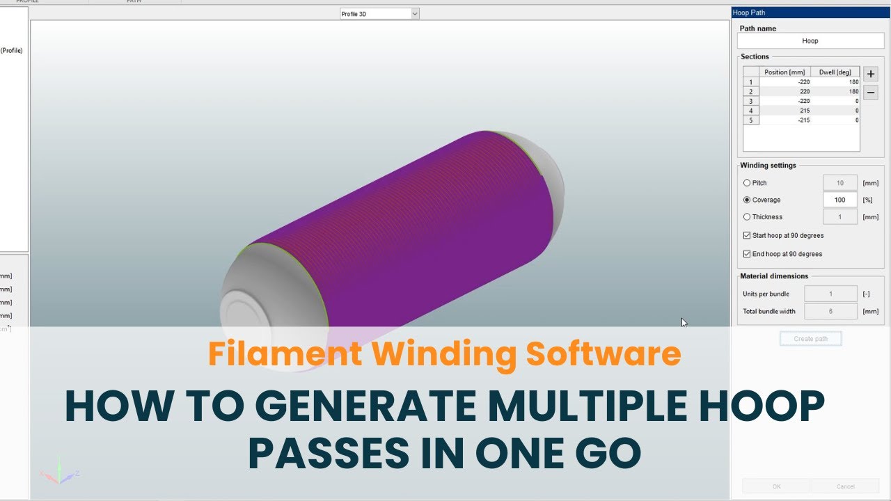 How to Generate Multiple Hoop Passes In One Go | Filament Winding ...