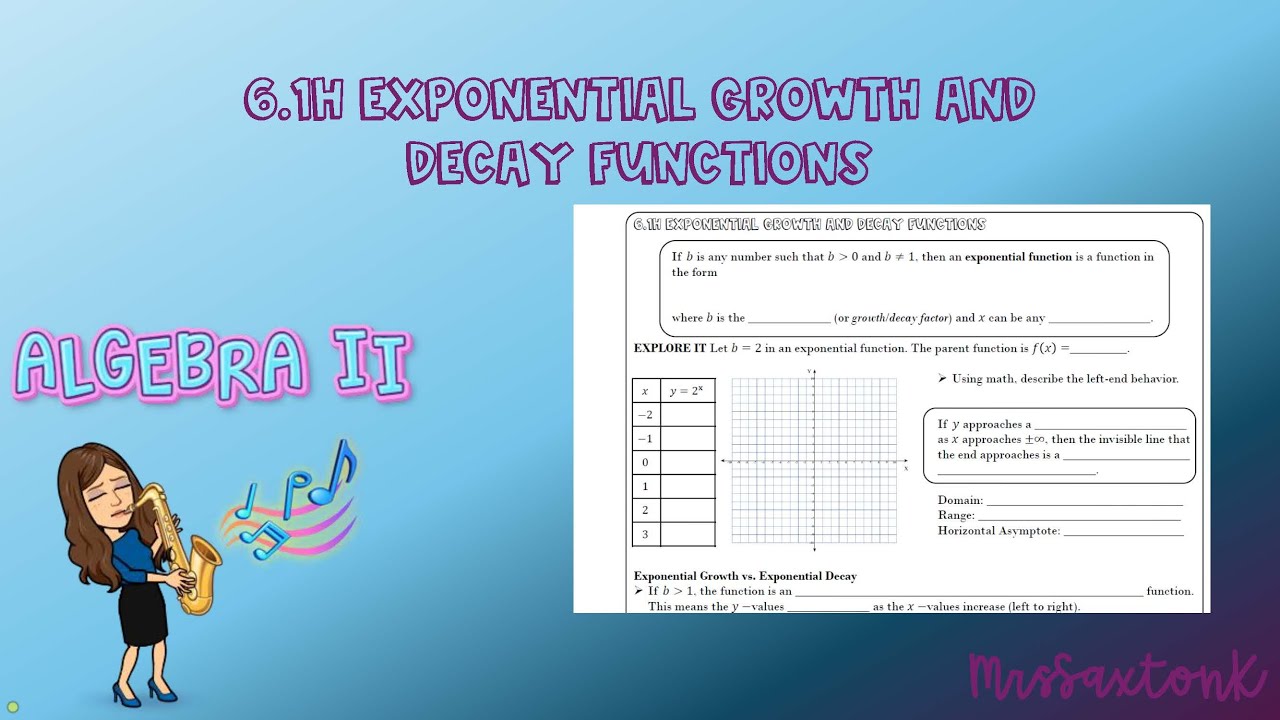 Algebra 2: 6.1H Exponential Growth and Decay Functions - YouTube