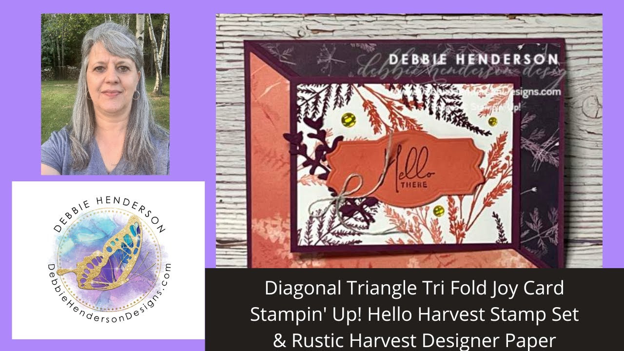 Diagonal Triangle Tri Fold Joy Card - YouTube