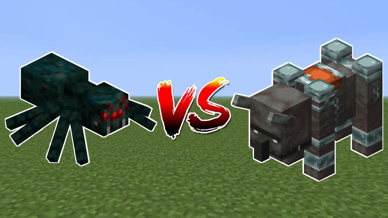 giant ravager boss vs giant spider boss Minecraft - YouTube