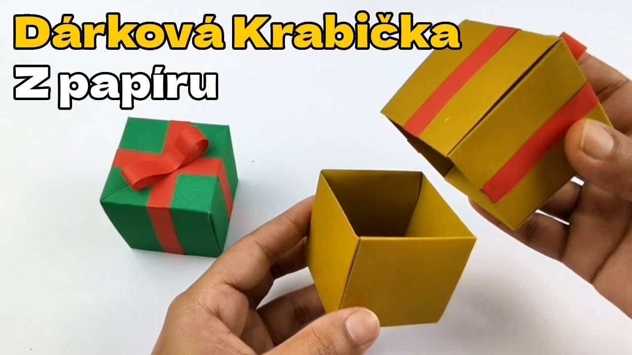 Jak Vyrobit Dárkovou Krabičku z Papíru - Origami Česky Krabička z ...