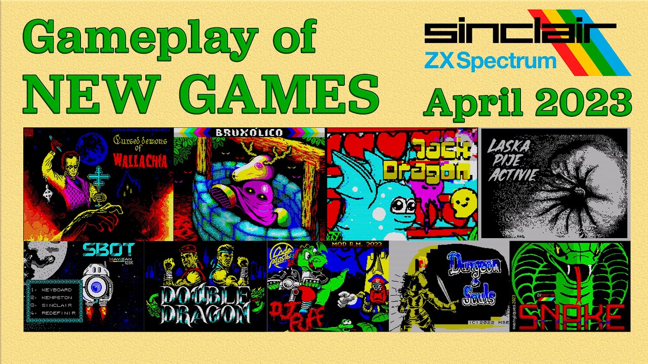 Gameplay of New ZX Spectrum games, April 2023 - YouTube