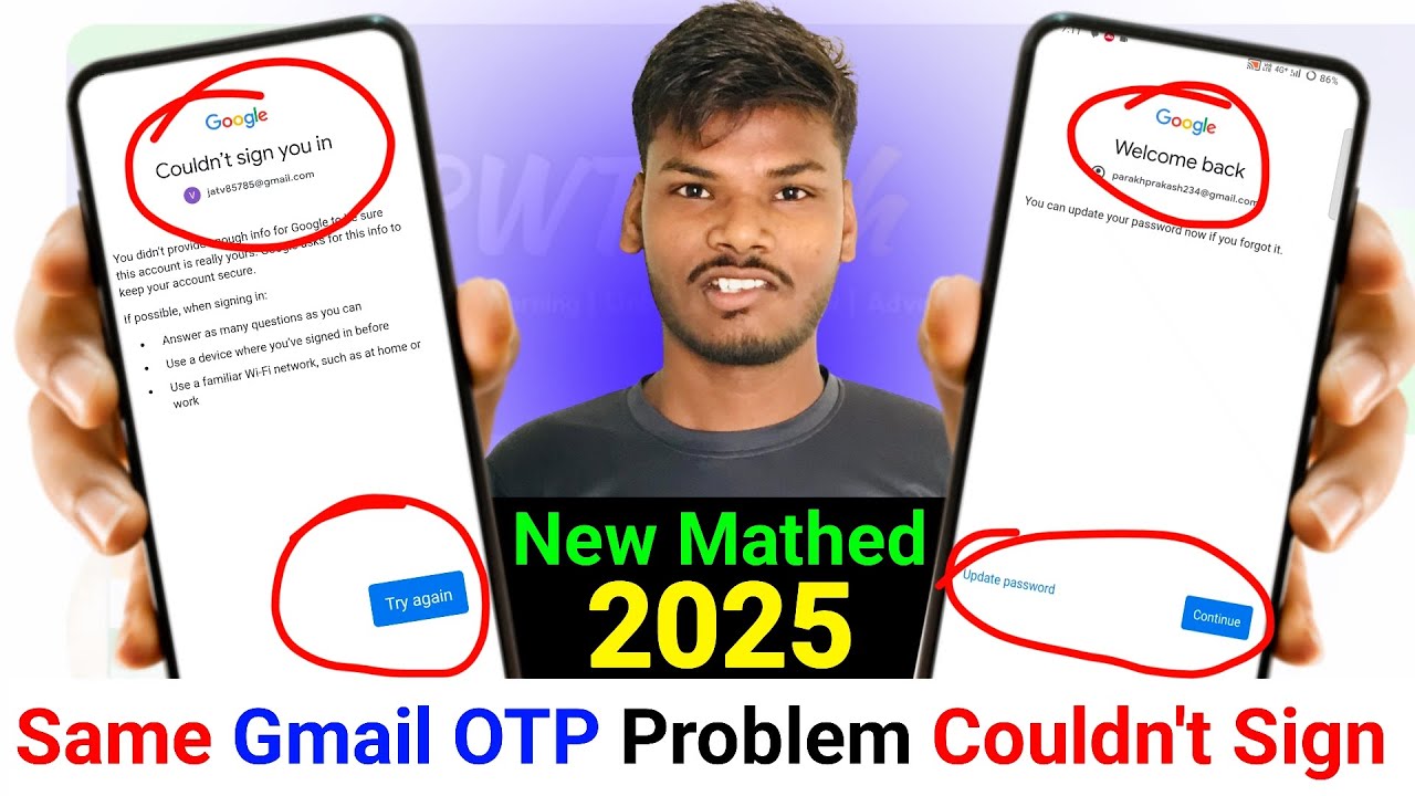 Couldn't Singh in you problem solve 2025 | Gmail Account kaise Recoveey ...