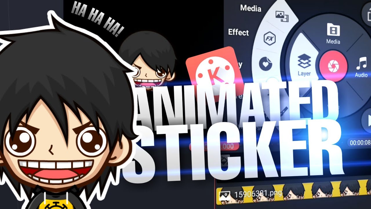 Paano gumawa ng sticker sa Kinemaster App - YouTube