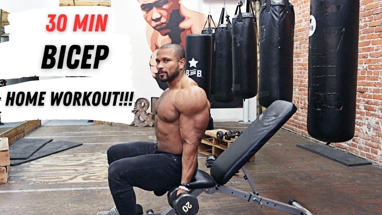 30 MINUTE-BICEP HOME WORKOUT-DUMBBELLS - YouTube