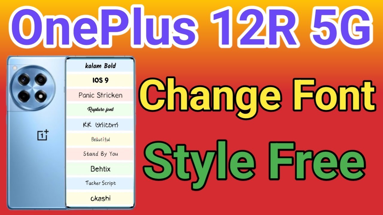How To Change Font Style OnePlus 12R 5G How To Download Font Style ...